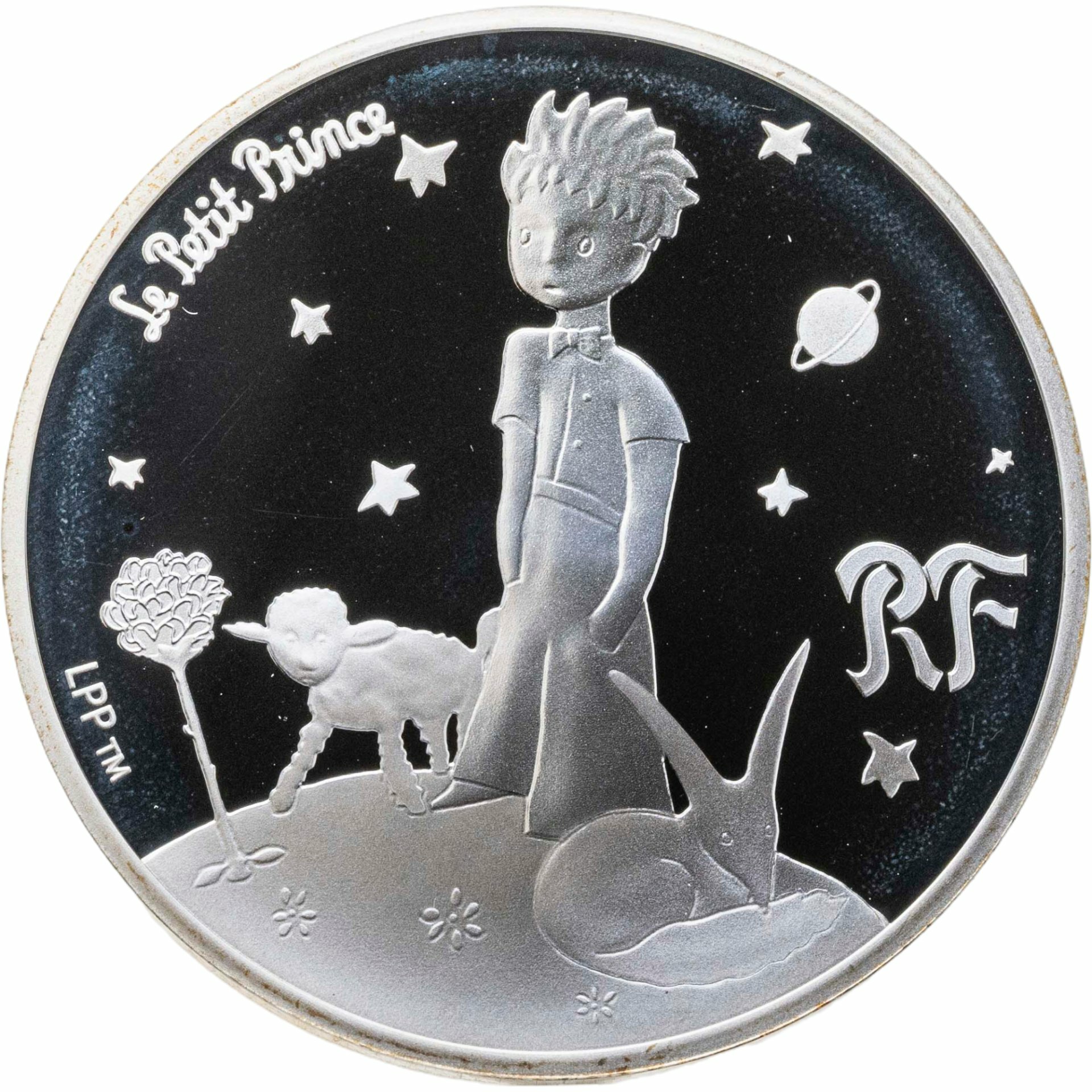 Франция 10 евро 2015 "Маленький принц-барашек и лиса", Серебро 900, в сохранности Proof