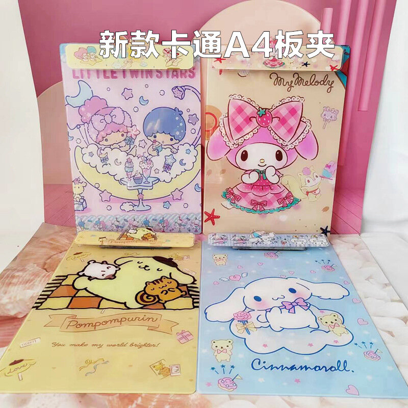 Студенческий планшет для письма A4, папка с мультяшным собакой, кошкой, звездами, милый детский маленький магазин, акриловый планшет A4 с клипом