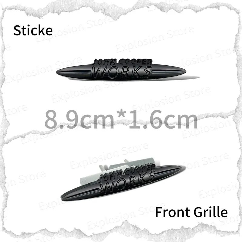 3D наклейка для стайлинга автомобиля, значок на переднюю решетку радиатора, эмблема для Mini Cooper S, John Cooper Works, логотип R50, R52, R53, R55, R56, F54, F55, F56, F60 B(small), Stickers