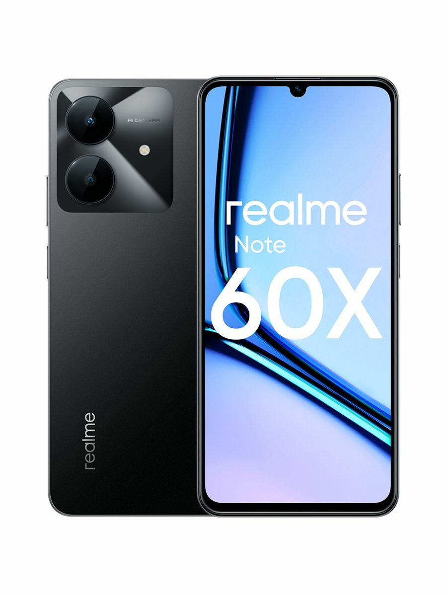 Смартфон Realme Note 60х, 3/64Gb, черный