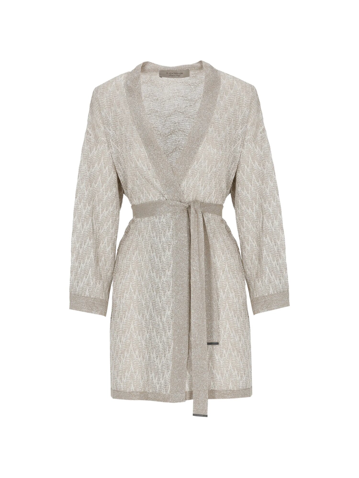 Кардиган Metallic-thread belted cardigan