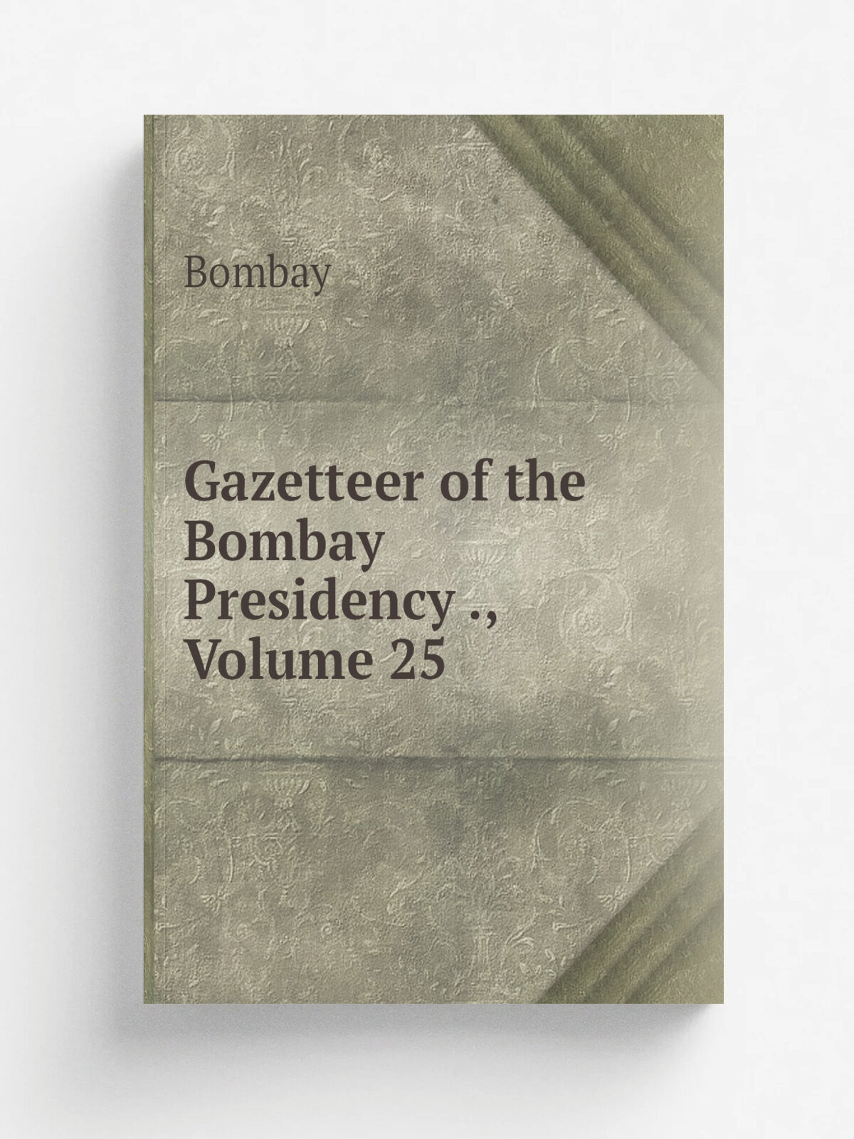 Gazetteer of the Bombay Presidency , Volume 25 | Bombay | Репринт