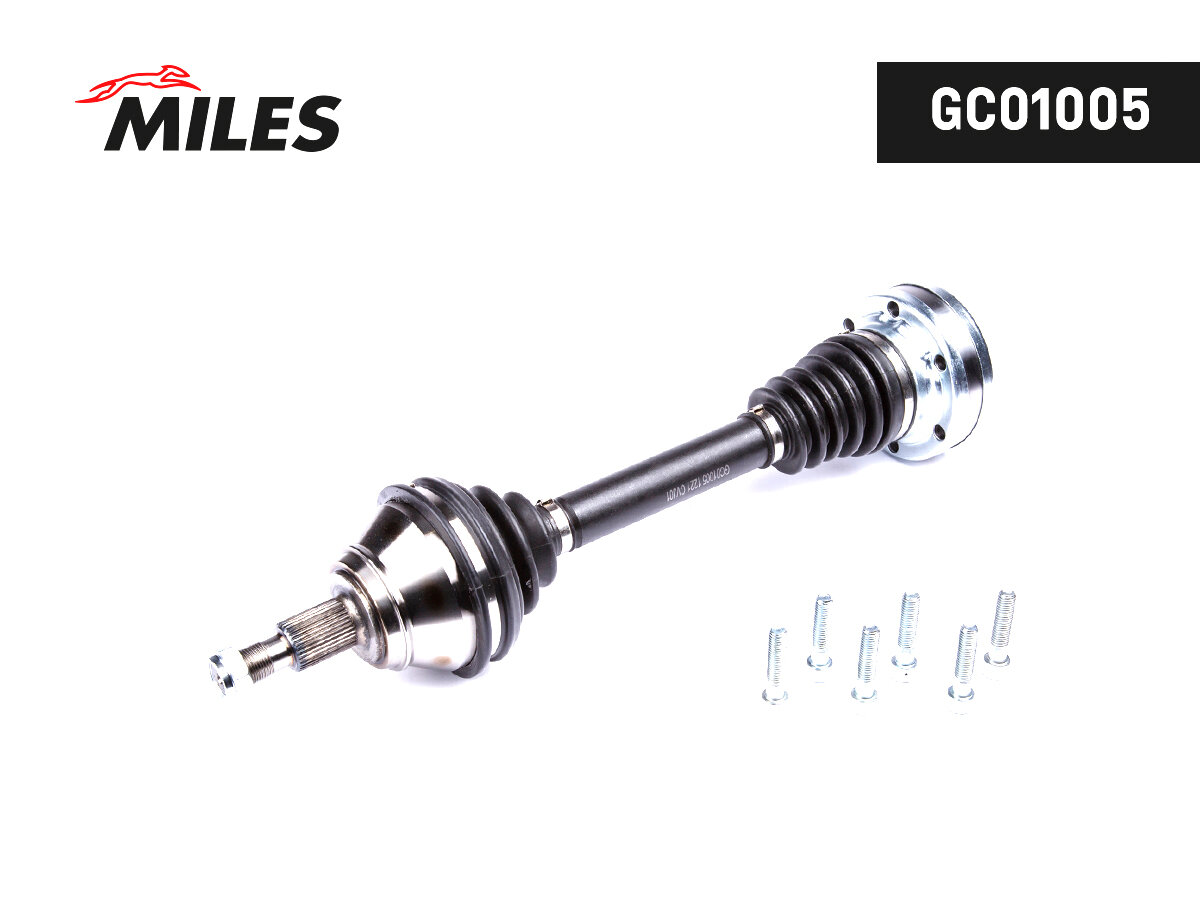 MILES Привод в сборе AUDI A3 I/SKODA/VW GOLF IV 1.8T-2.8 98-06 левая сторона