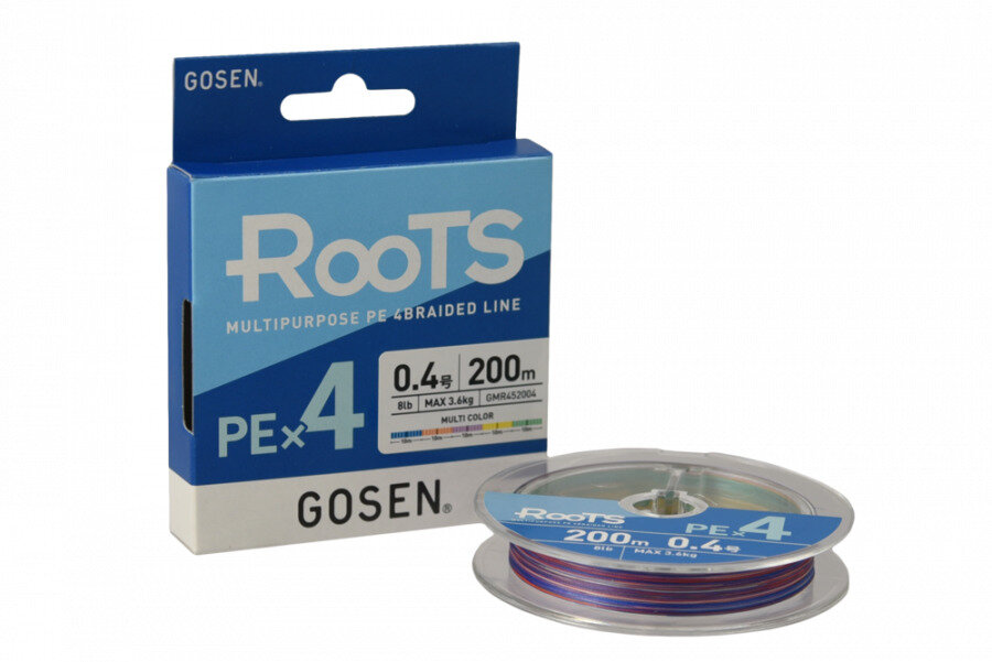 Шнур Gosen ROOTS PE X4 Multi Color 200м #1