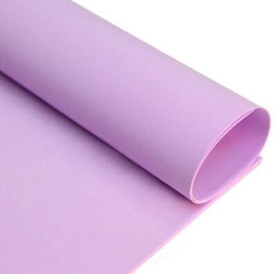 Фоамиран для творчества 1мм велюровый размер 50х50см, лесная фиалка (5шт)