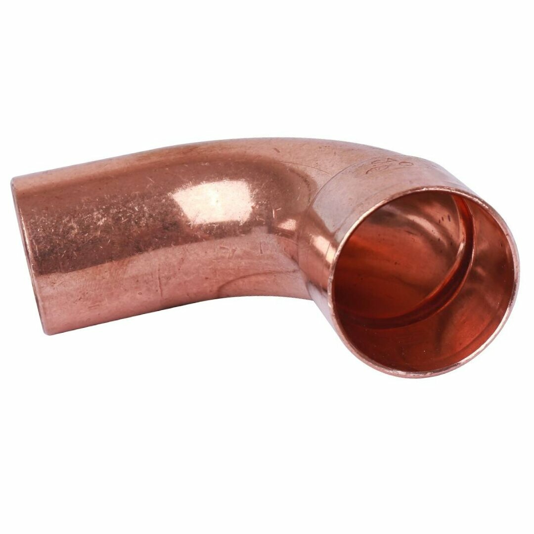 Отвод однораструбный 42 мм / 90° под пайку медный SANHA 15001A42