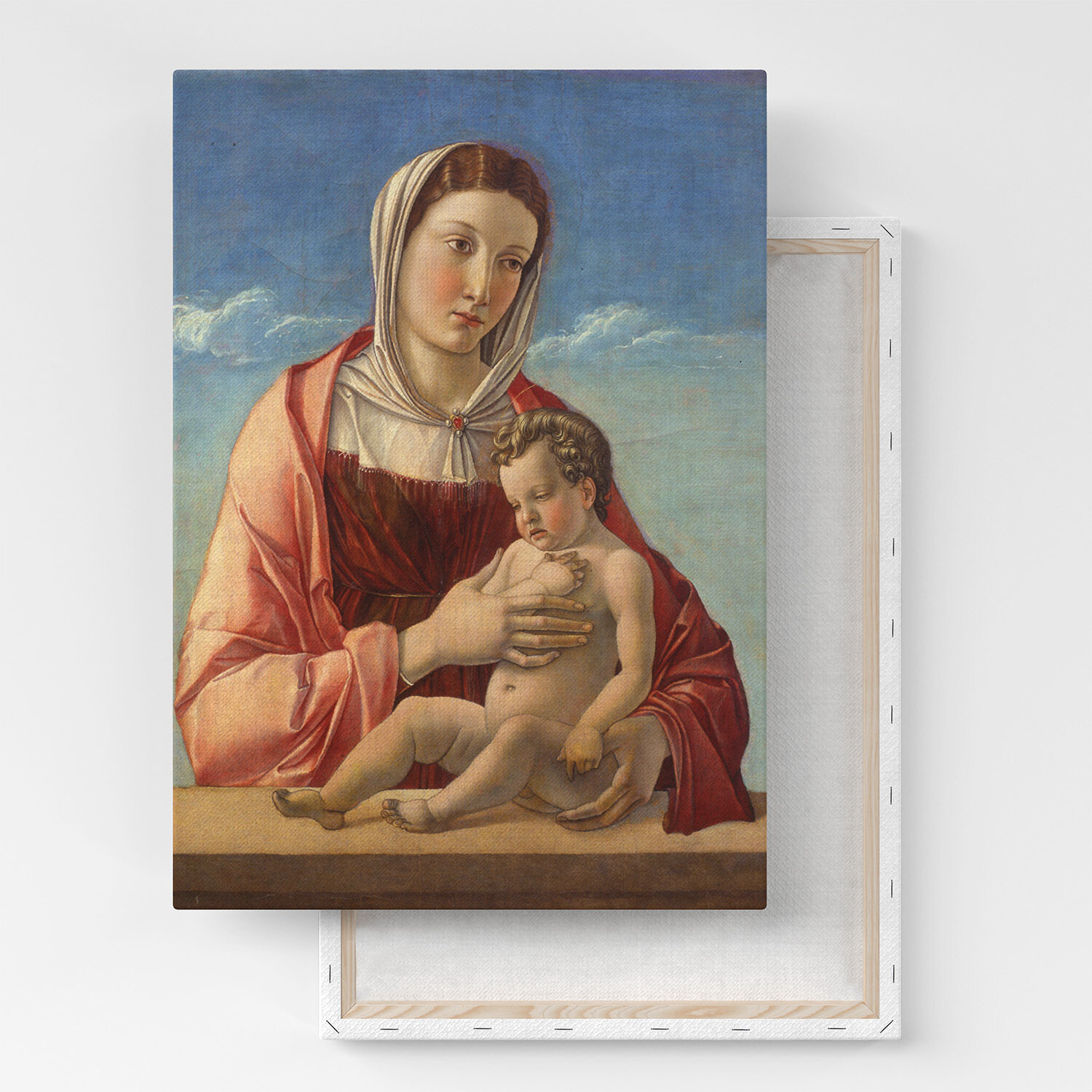 Картина на холсте, репродукция / Джованни Беллини - Madonna Frizzoni / Размер 80 x 106 см