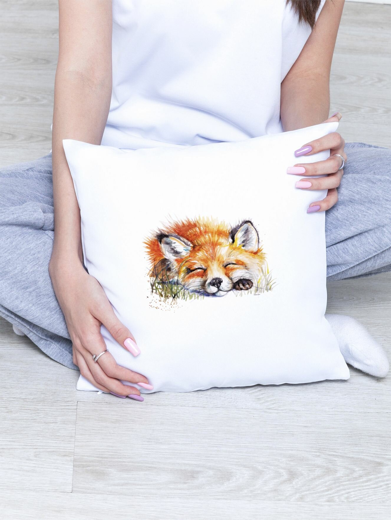 Подушка Лиса ( Подушка Лиса , Лиса , Подушка с Лисой , Лиса подушка , Подушка с изображением Лисы ) 35х35см