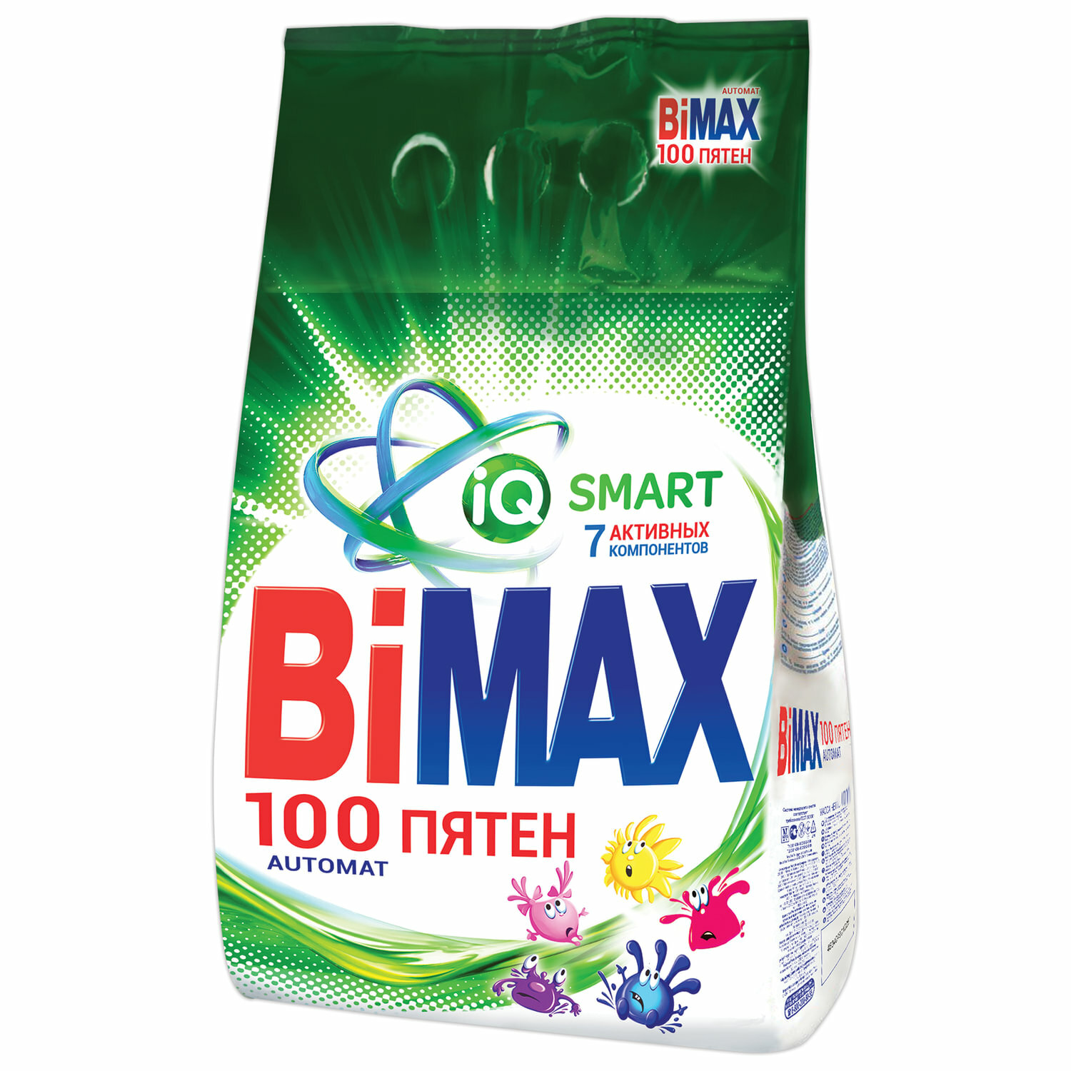 Упаковка 4 шт. Стиральный порошок-автомат 3 кг, BIMAX "100 пятен" (Нэфис Косметикс), 502-1
