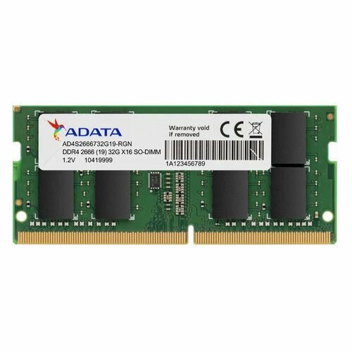 Оперативная память A-Data AD4S26668G19-BGN DDR4 - 1x 8ГБ 2666МГц, для ноутбуков (SO-DIMM), OEM