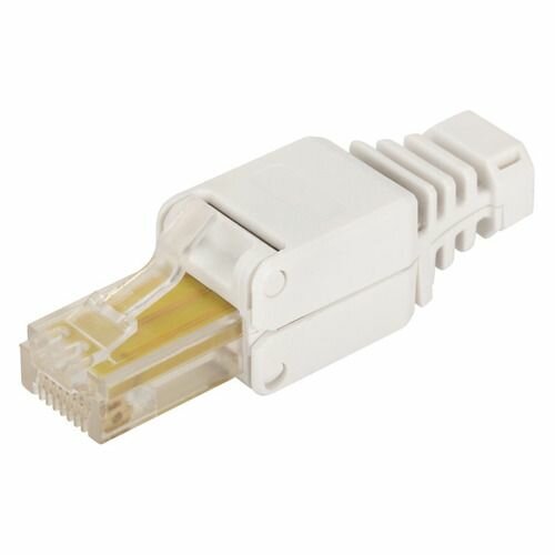 Коннектор Lanmaster полевой (LAN-TMP-U5E-WH) UTP кат.5E RJ45 с защитным колпачком белый (упак:1шт)