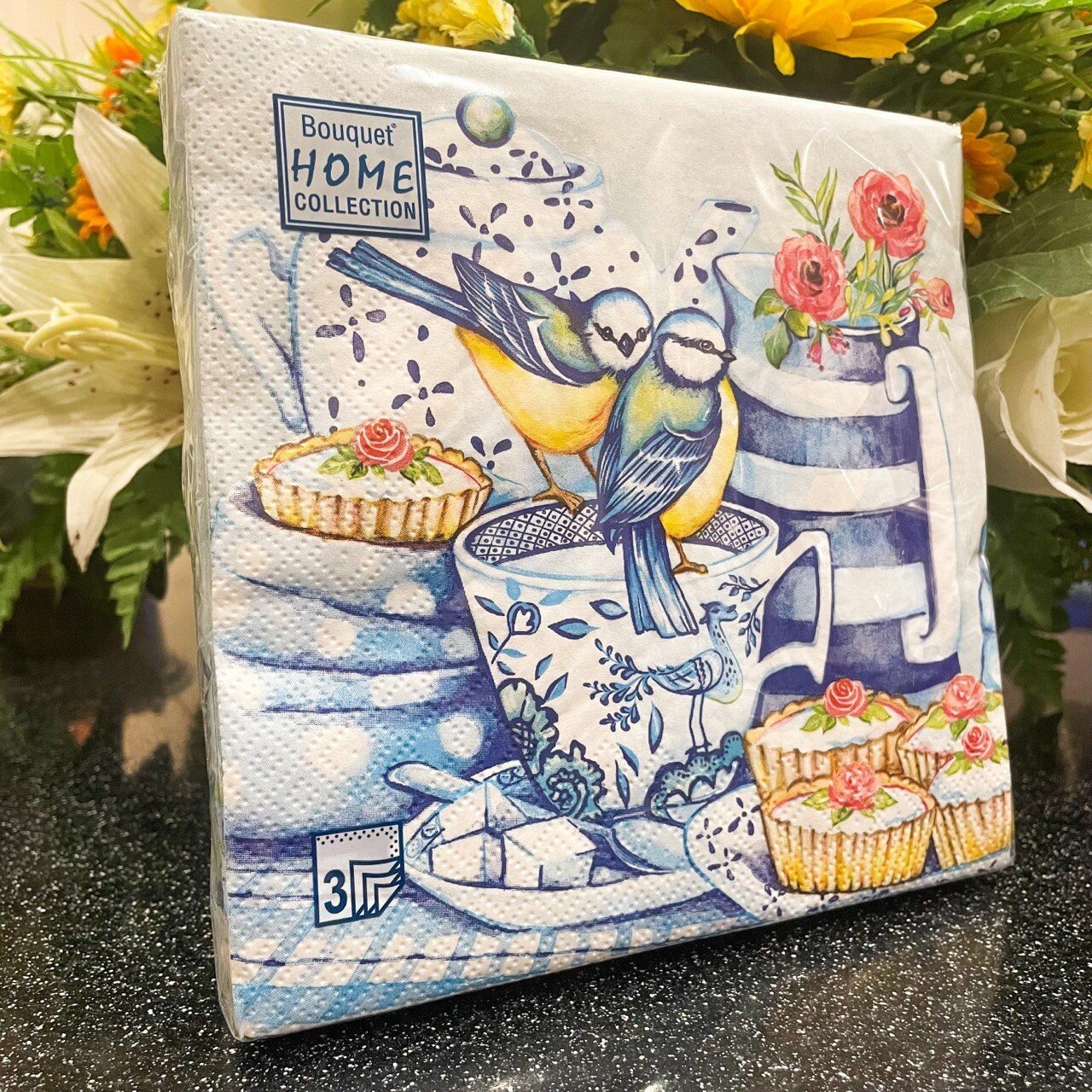 Салфетки Desna "Утренний Натюрморт", квадратные, целлюлоза, 33x33 см