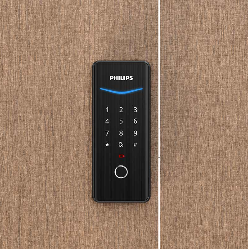 Умный замок на входную дверь Philips Easykey DDL503-13HBS, накладной замок, электронный, биометрический, датчик Холла