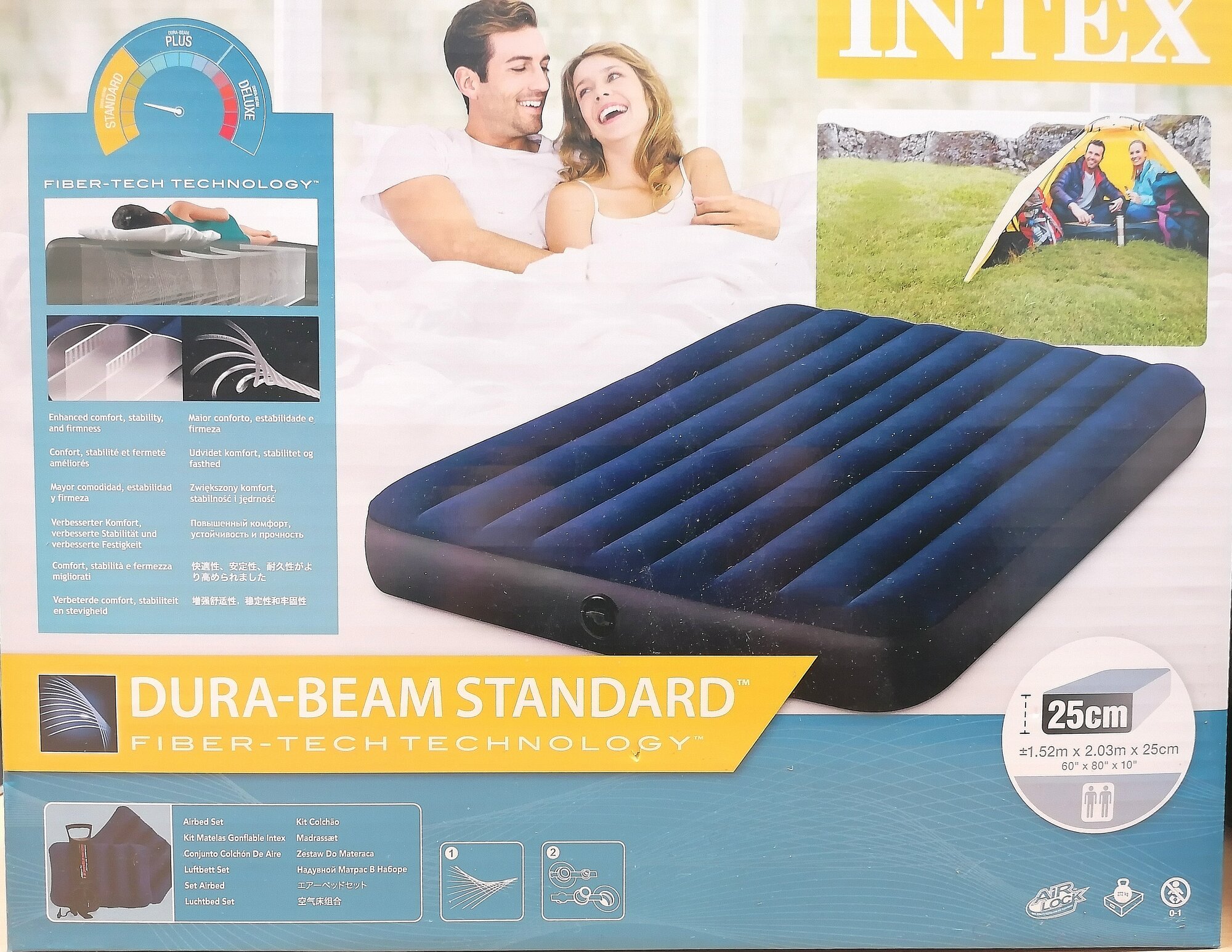 Mатрас надувной INTEX 64765 Queen Classic Downy 203x152x25 см