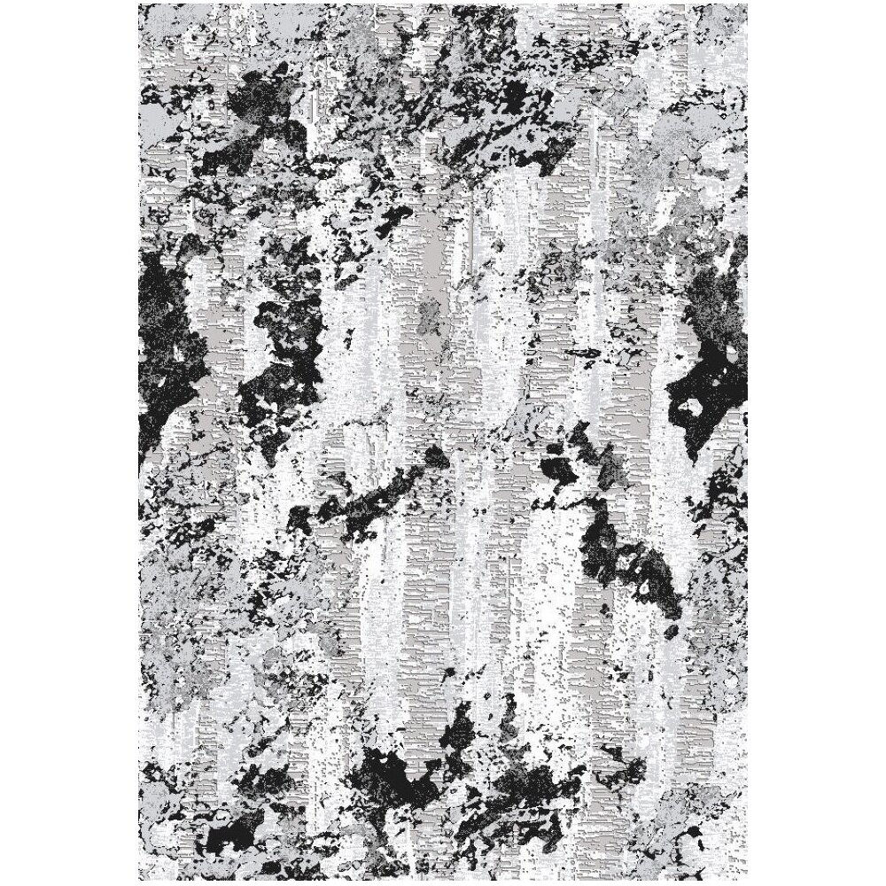 Ковер тканый с двухуровневым ворсом серо-кремовый "Vera VR02" 120х170 см