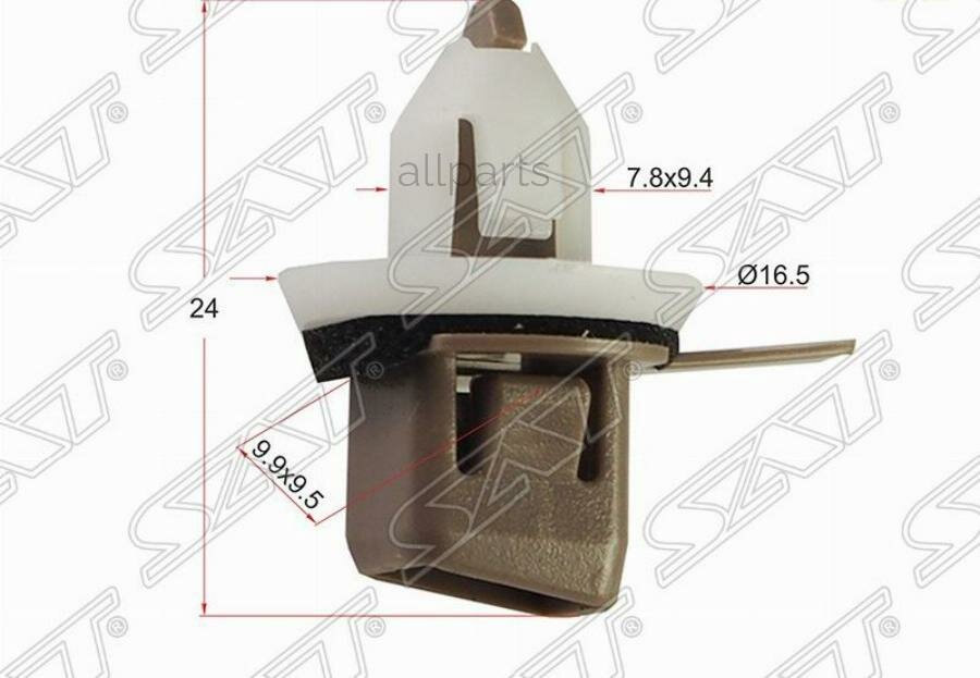 SAT ST-M10322 Клипса (молдинга кузова TOYOTA/LEXUS (Продажа по 10шт))