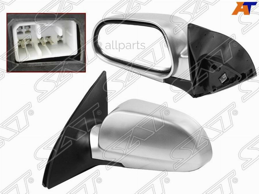 SAT ST-CVW1-940-A2 Зеркало Chevrolet Lacetti 04-13 / Daewoo Lacetti 04-09 (Слева/ Регулировка/ 3 контакта)