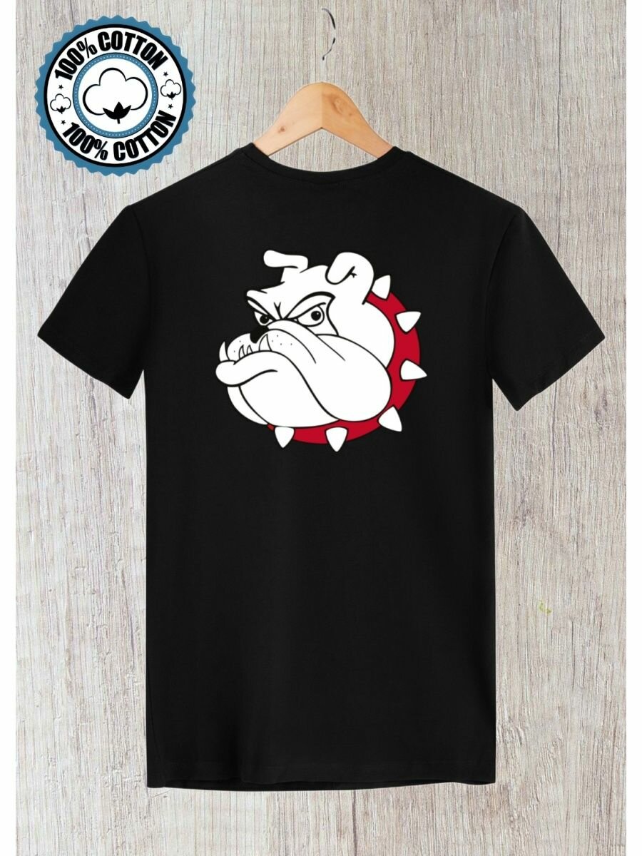 Футболка dog бульдог собака животные