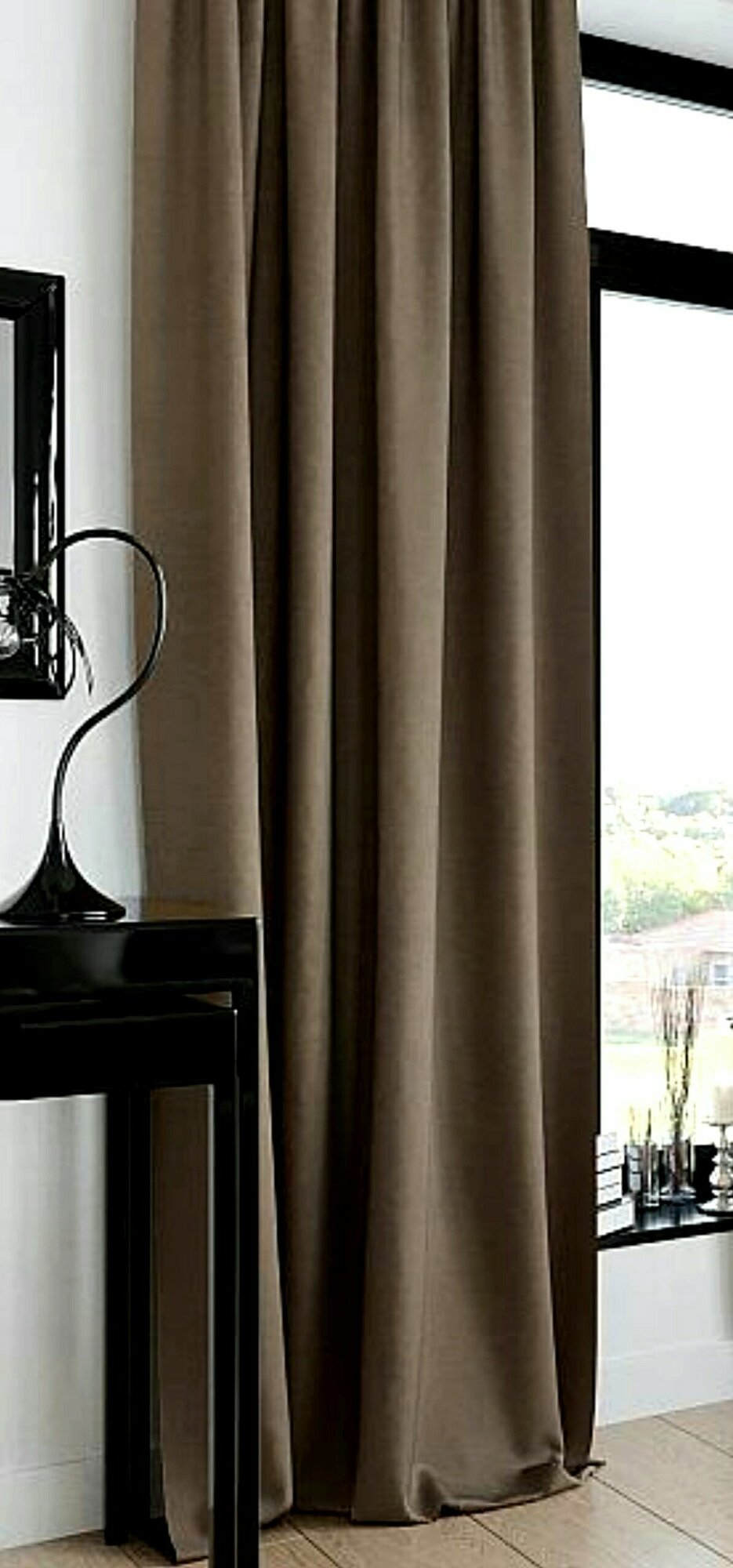 Штора / Нубук Турция, затемнение до 95% (блэкаут), цвет тёмно-коричневый, 240*200