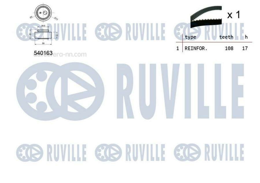 RUVILLE 550328 Комплект ГРМ CITROEN: BERLINGO