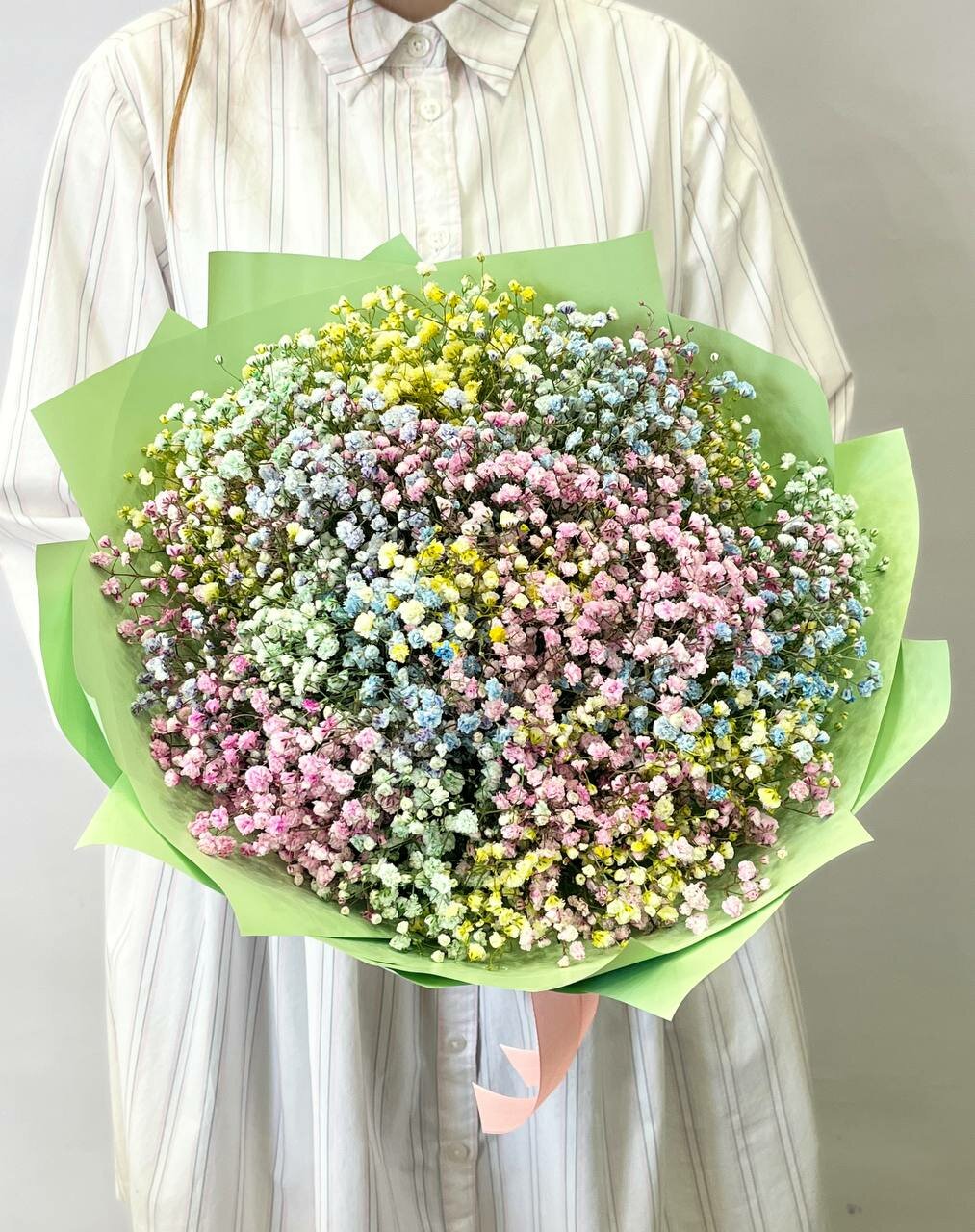 Букет из гипсофилы «Рэйнбоу» - 7 шт