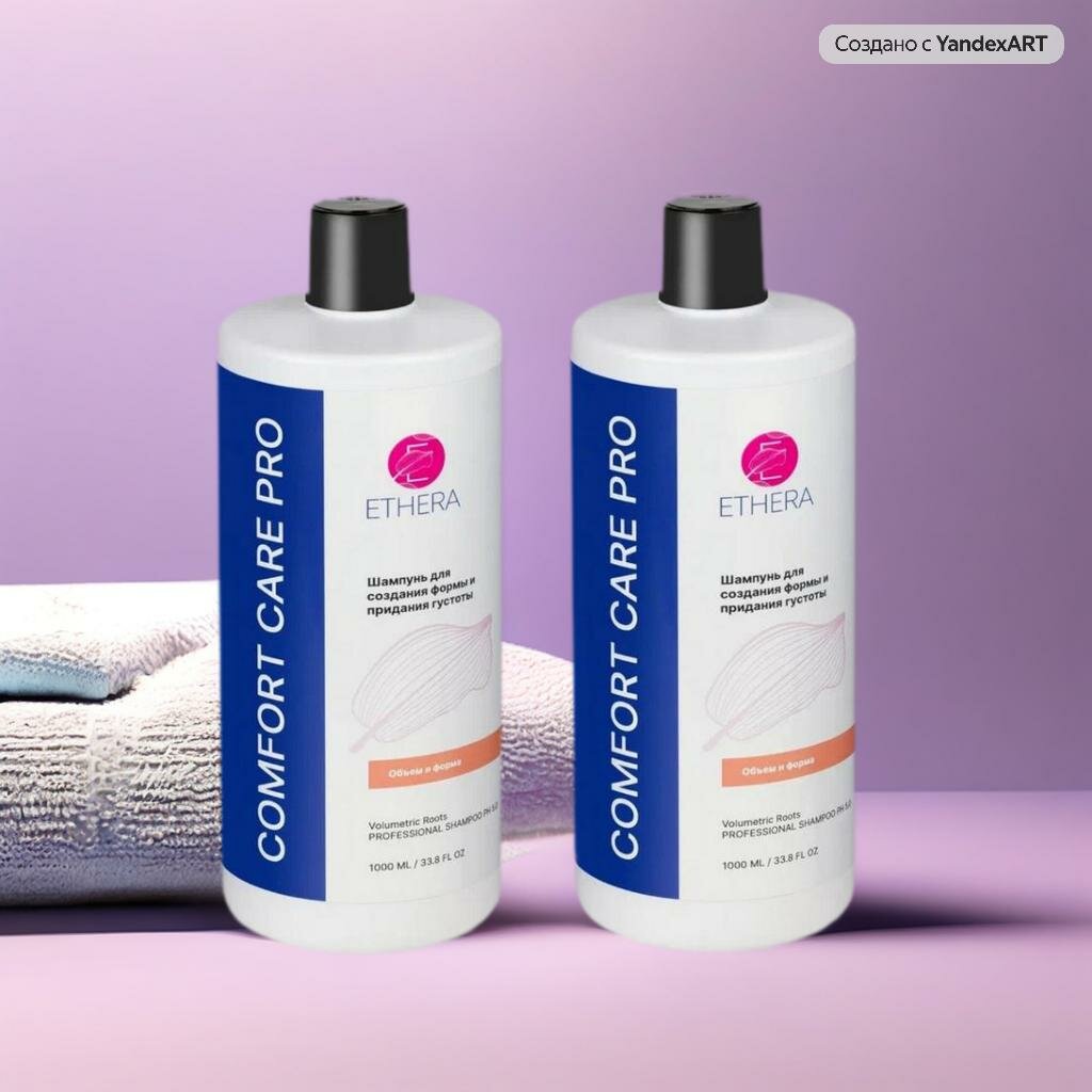 Профессиональный шампунь ETHERA для создания формы и придания густоты волос, 1000 мл, 2 шт
