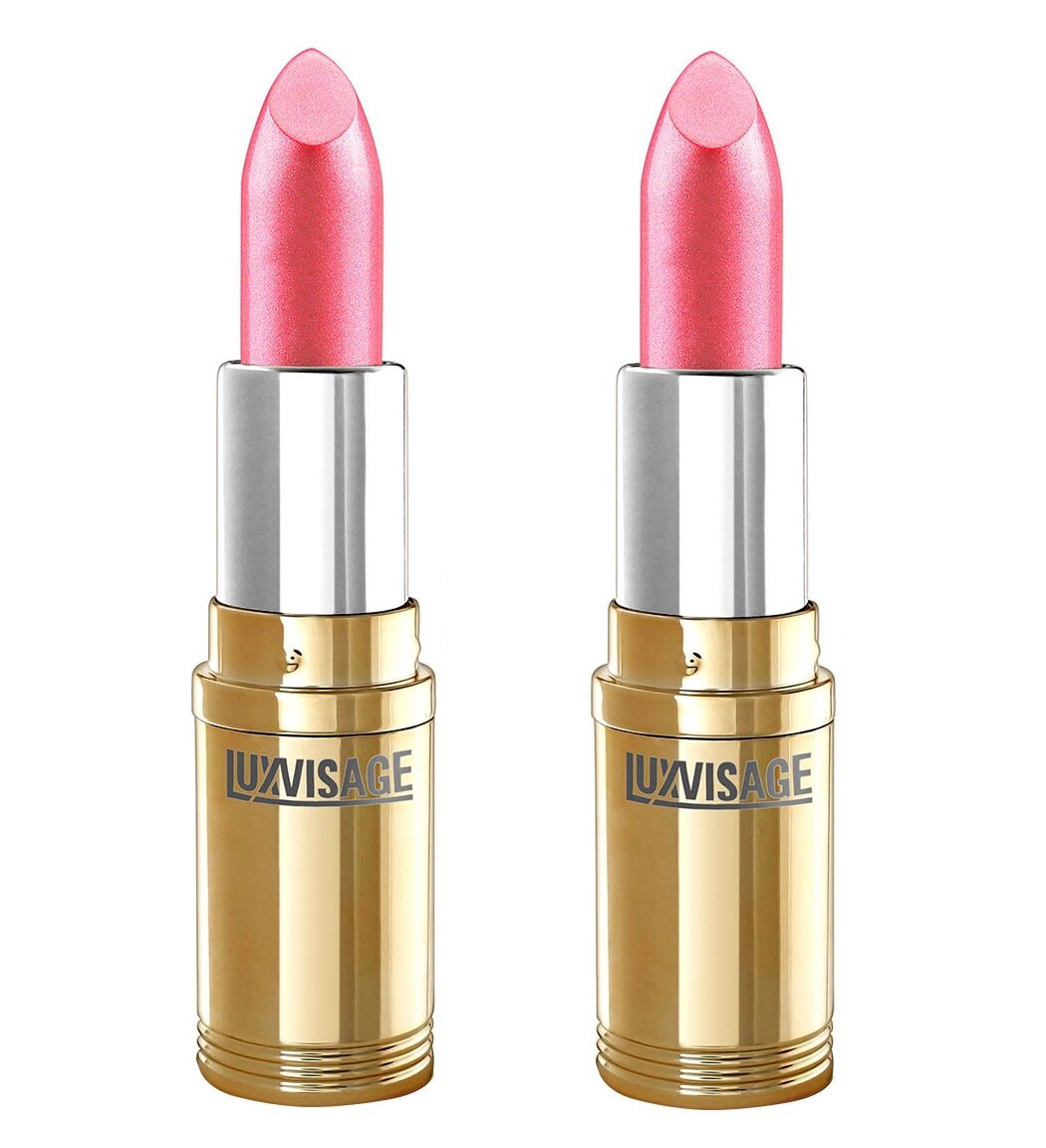 Помада для губ LuxVisage, тон 04 теплый жемчужно-розовый с шиммером - 2 штуки