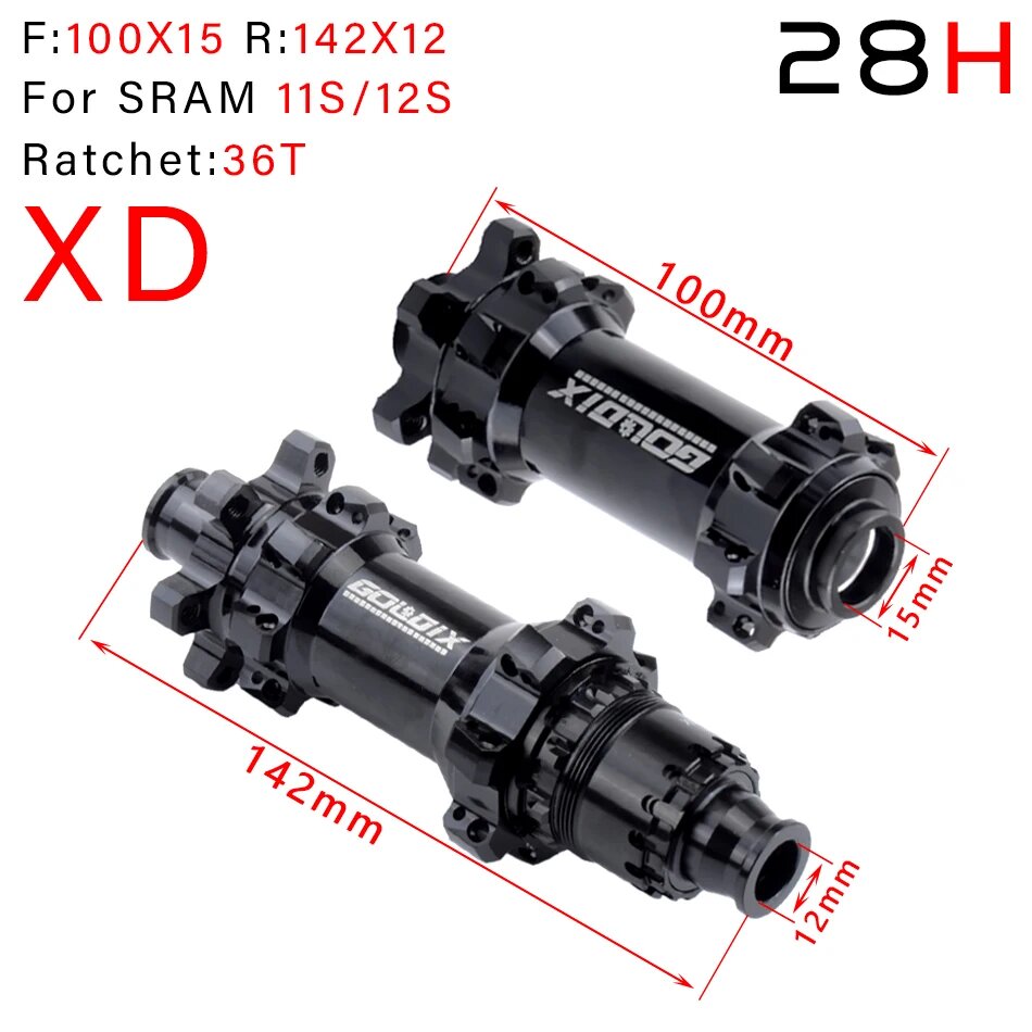 GOLDIX GD310 велоступица 28h XD 100x15 142x12