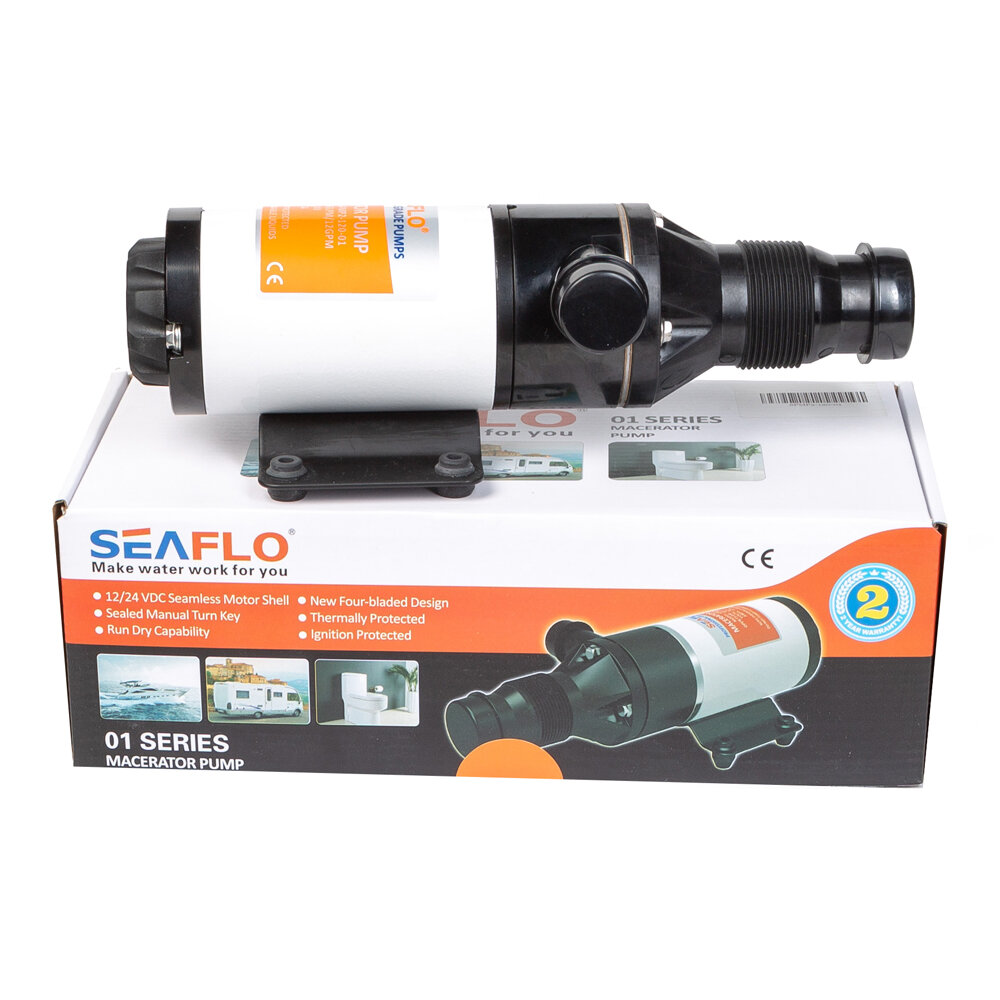 Помпа мацераторная SeaFlo, 24V, 45 л/мин