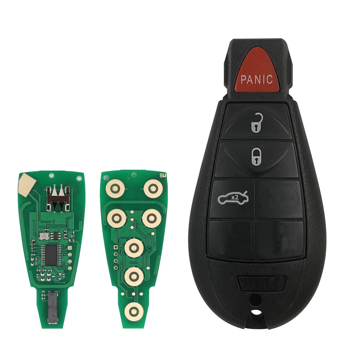 LIXIANG 3/4/5 кнопок 433 МГц 4A чип для Jeep Cherokee Dodge RAM 2014-2019 автоматический дистанционный брелок Fobik FCC ID: GQ4-53T-4A 2, 1PCS