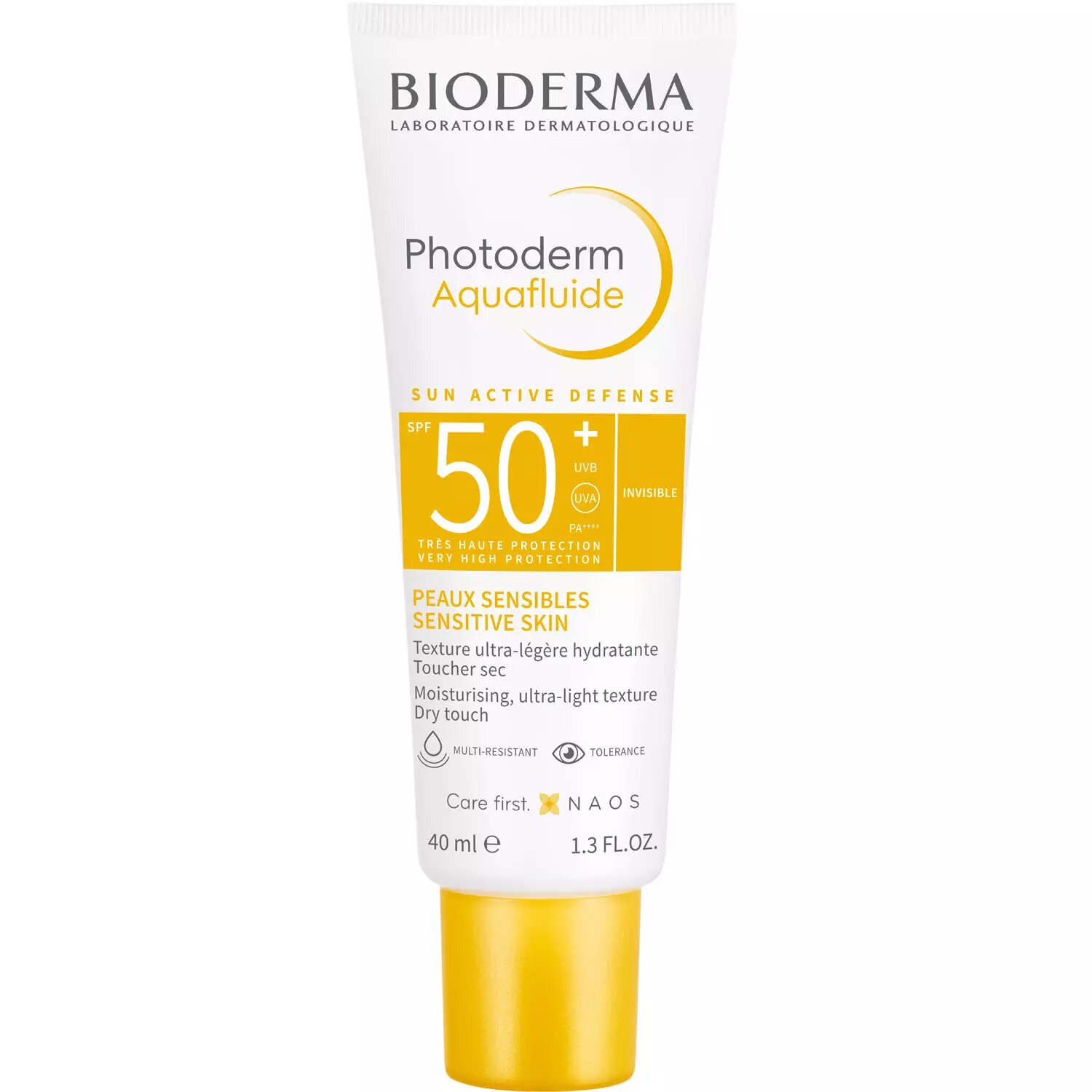 Солнцезащитный аквафлюид Bioderma Photoderm Max SPF50+, без отдушки, водостойкий, 40 мл