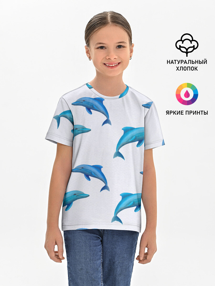 Футболка хлопковая детская Рай для дельфина