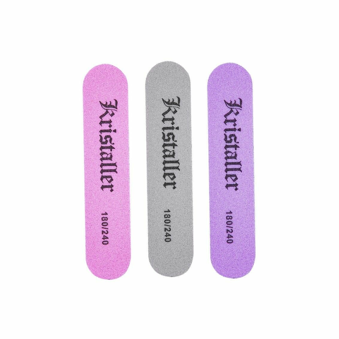 Kristaller Бафик для ногтей овал 180/240 грит, 1 шт, в ассортименте