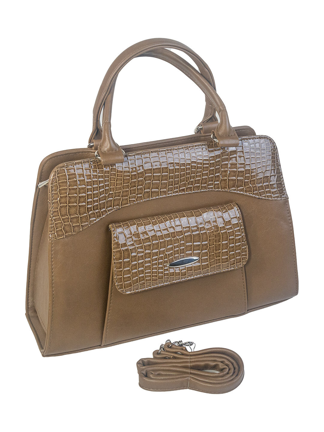 Сумка женская №590 коричневая змея лак Аrlion Россия (уценка)