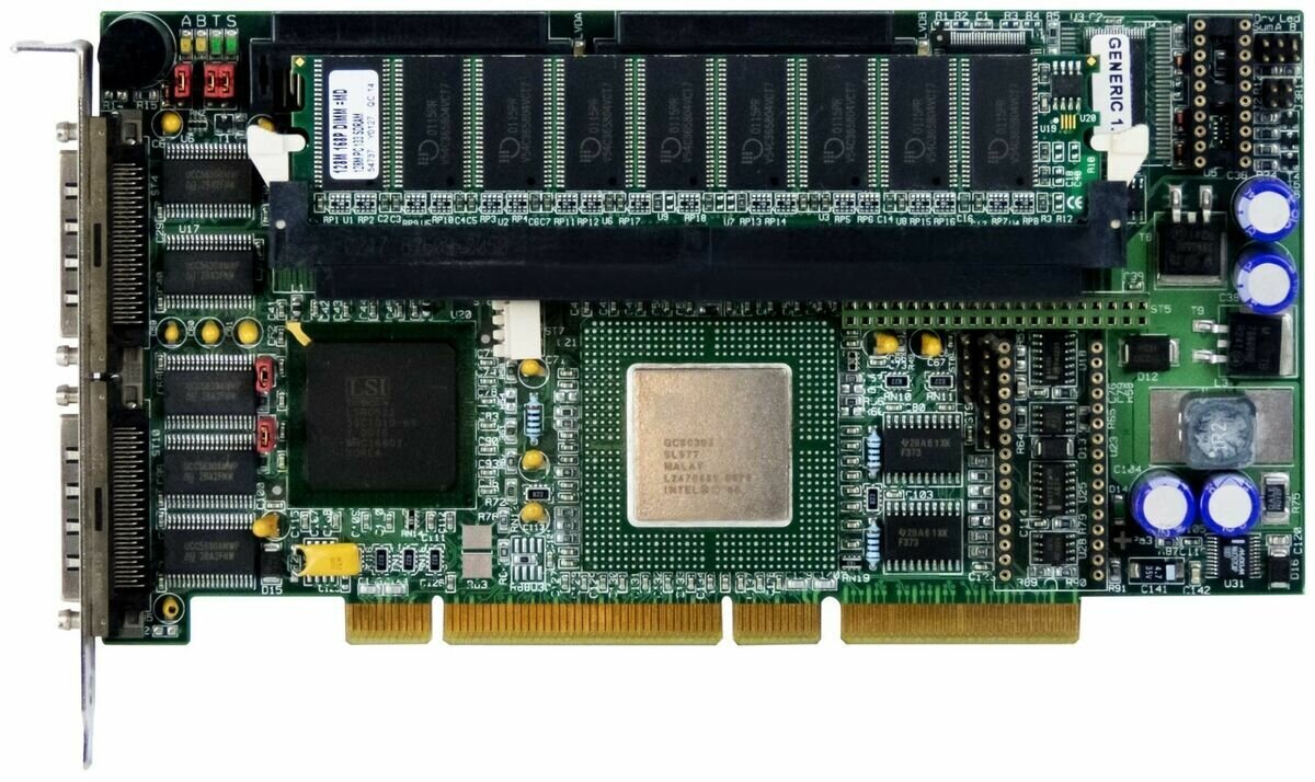 Контроллер Intel RAID SCSI PCI-X 64bit 68-pin SRCU32U