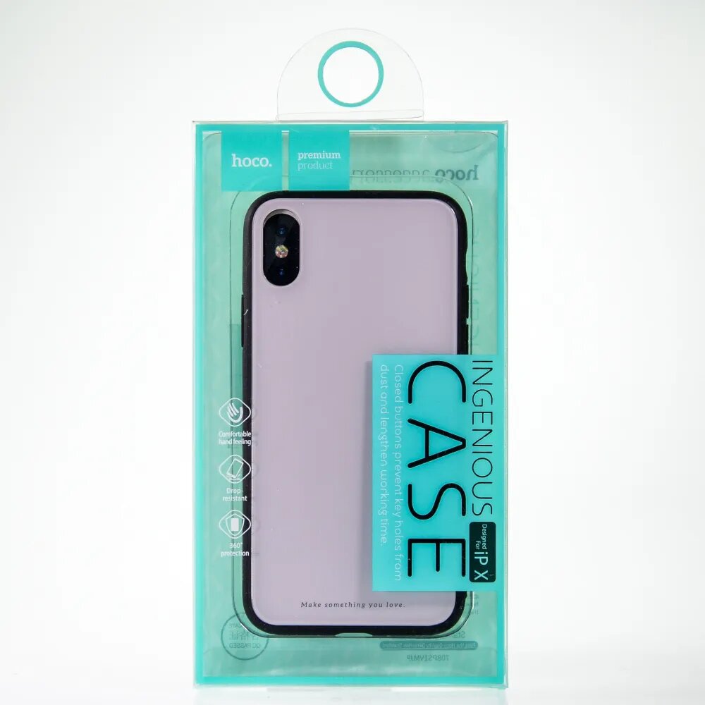 Чехол-накладка для iPhone X\XS HOCO VITREOUS SHADOW PC+TPU серебристо-серый