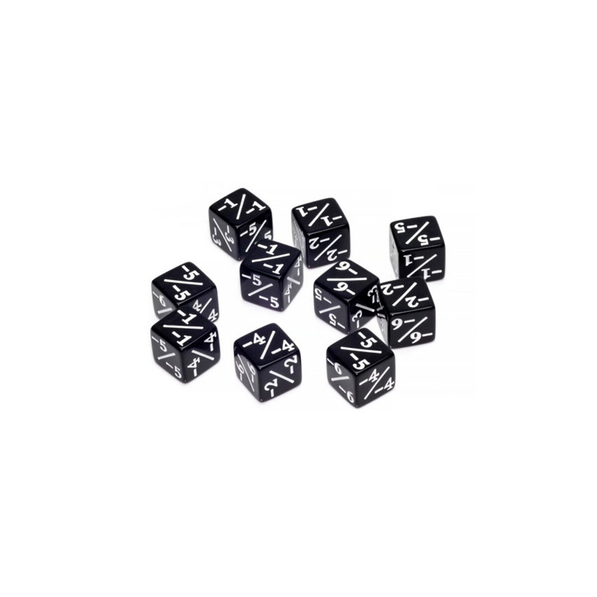 Набор кубиков каунтеров MTGTRADE счетчики выносливости Черные 10 шт