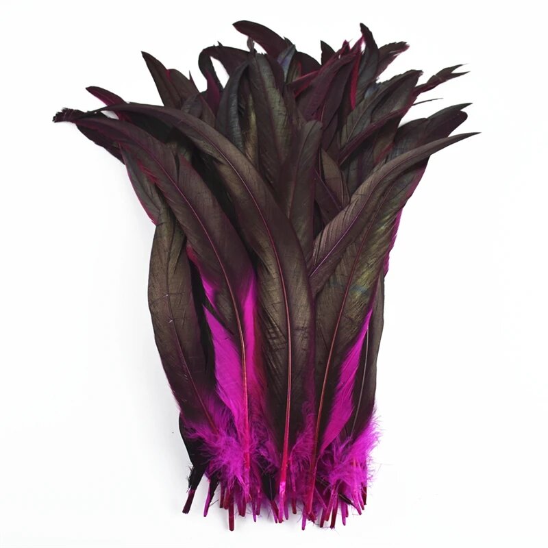 Декоративные перья петуха и фазана Xywae 50 шт. Фиолетовый, 30-35cm 12-14inch, Rose