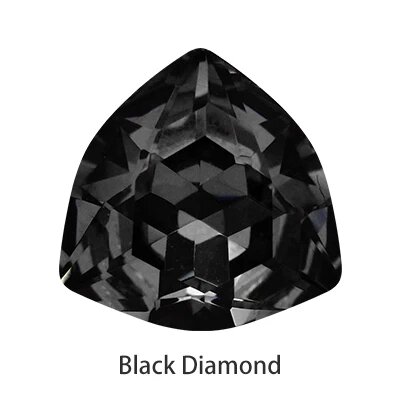 Стразы стекло YICHUAN Черный, 7mm 10pcs, Black Diamond