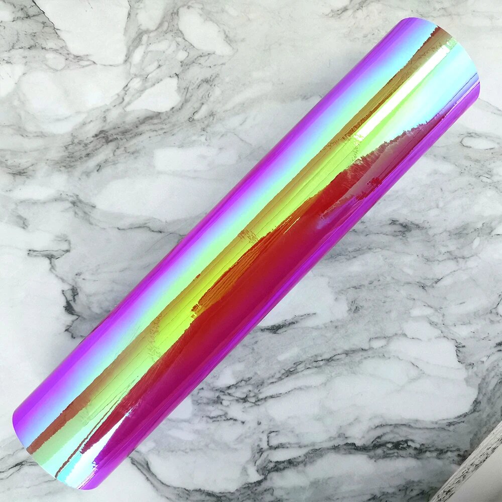 Голографическая радужная градиентная декоративная пленка CHEONET 30x100 см 30cmx15cm, COL11