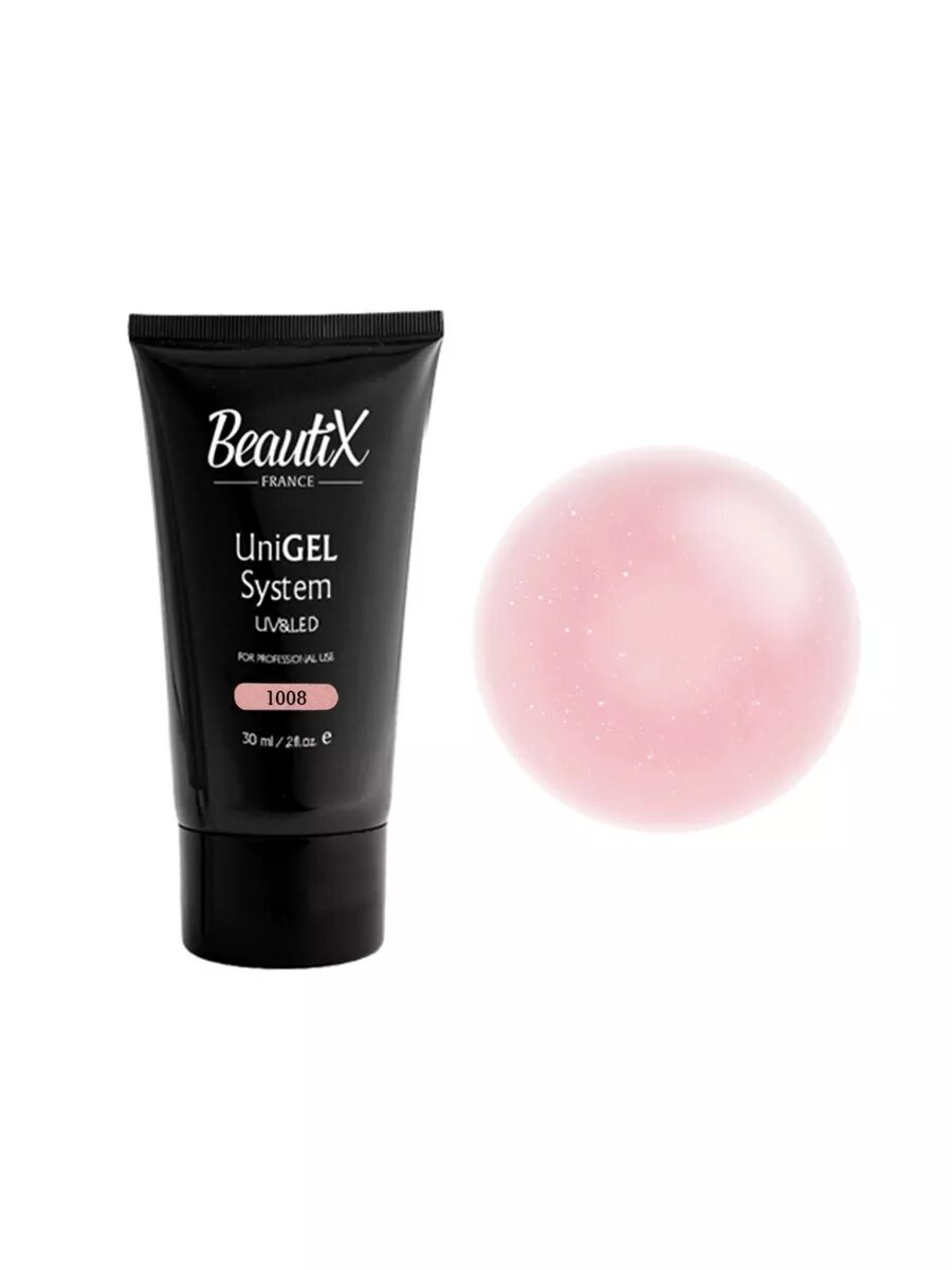 Акригель BeautiX "Unigel System" 1008, моделирующий, с микрошиммером, 30 мл