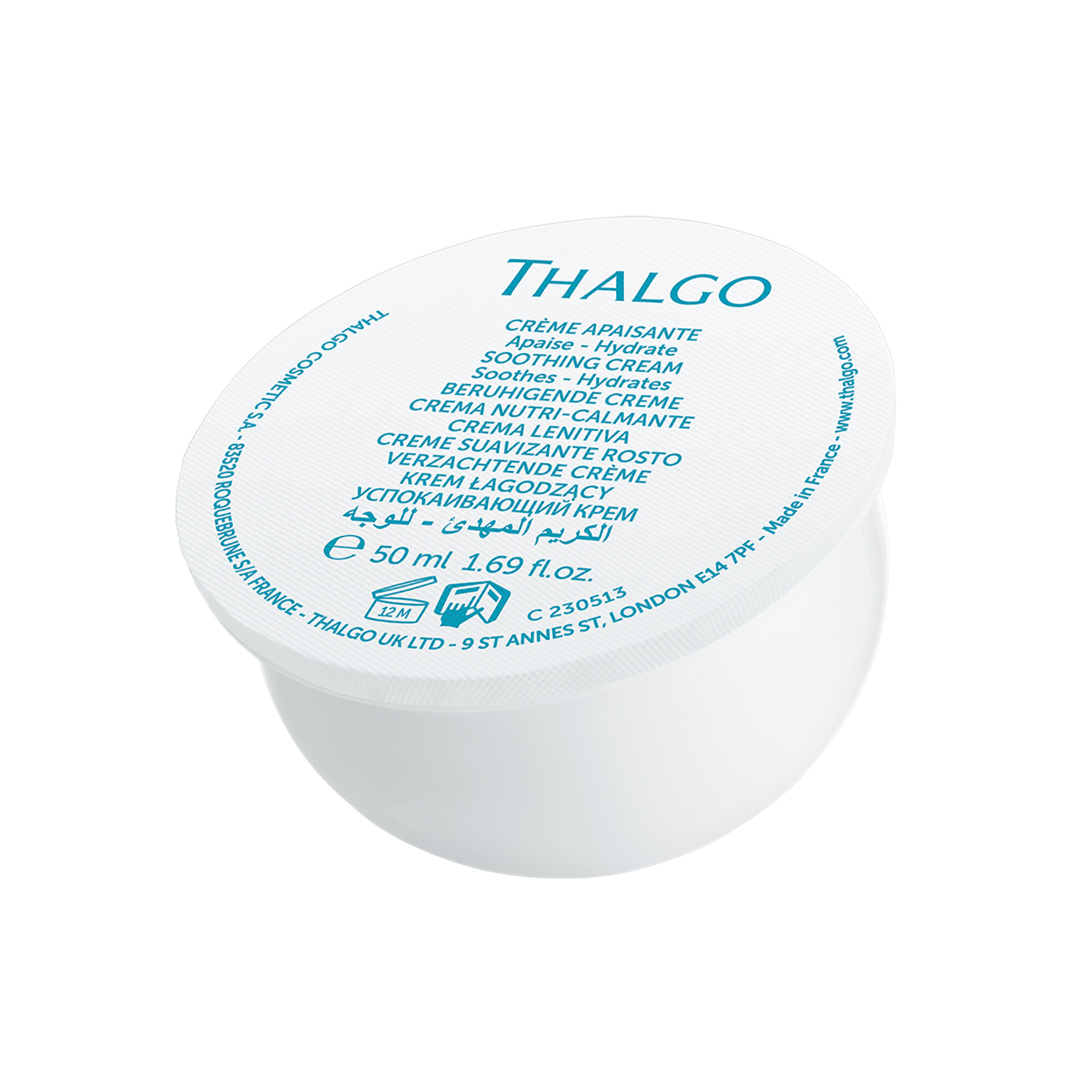 Успокаивающий увлажняющий крем Thalgo Cica Marin сменный блок 50 мл