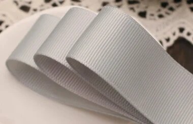 Лента репсовая полиэстер/хлопок 5 метров Белый, Light gray, 6mm