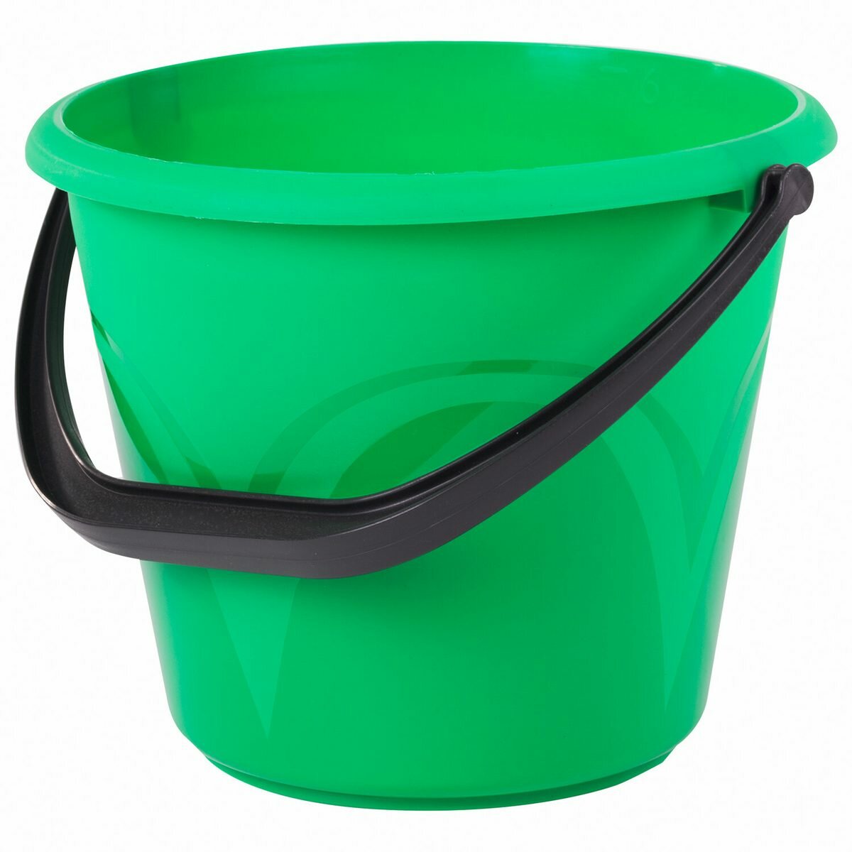 Ведро пищевое 6л Лайма, без крышки, пластик, зеленое с глянцевым узором (ЦВП-6), 25шт.