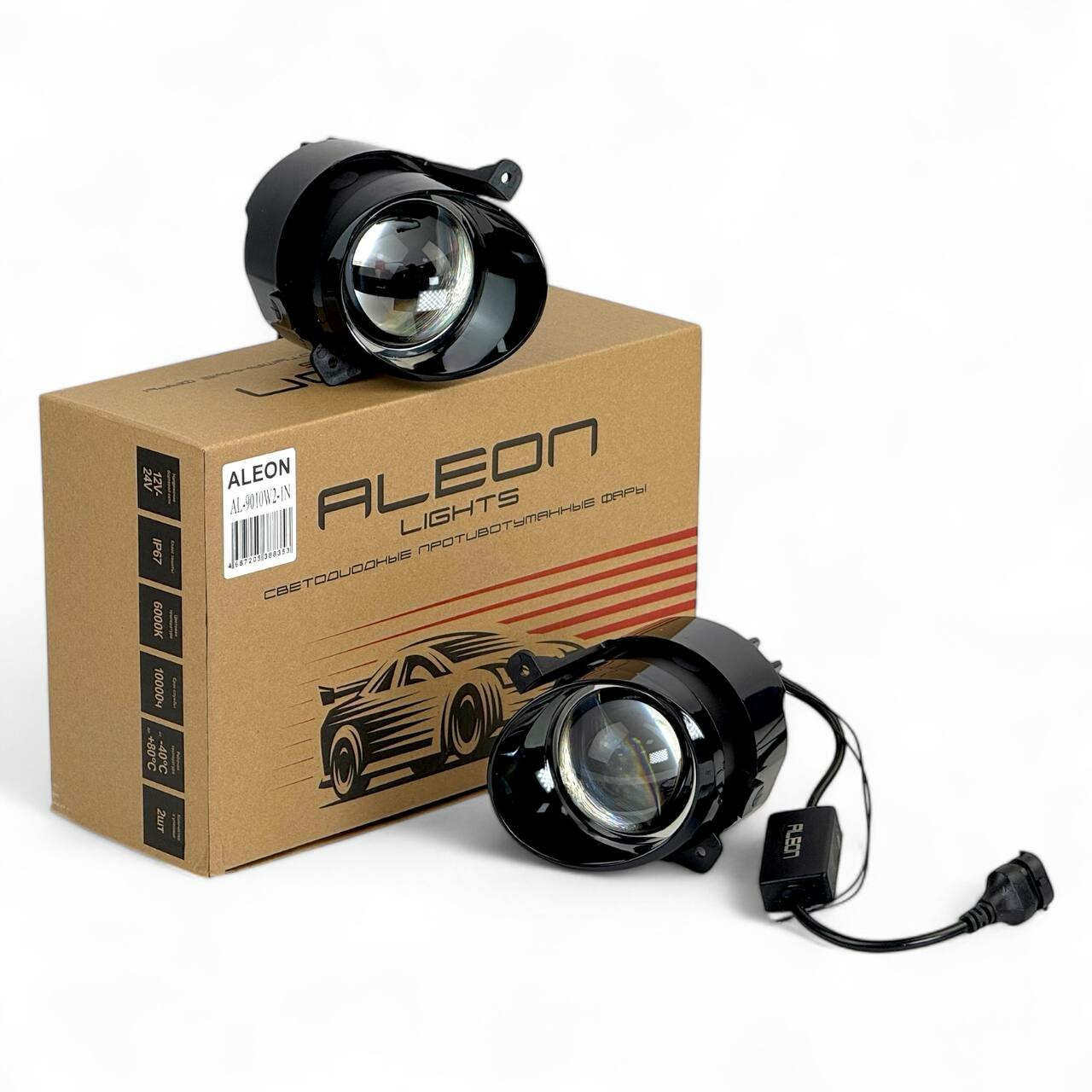 Противотуманная фара LADA GRANTA светодиодная ближний/дальний 1 линза, 6000k, csp4570, ALEON