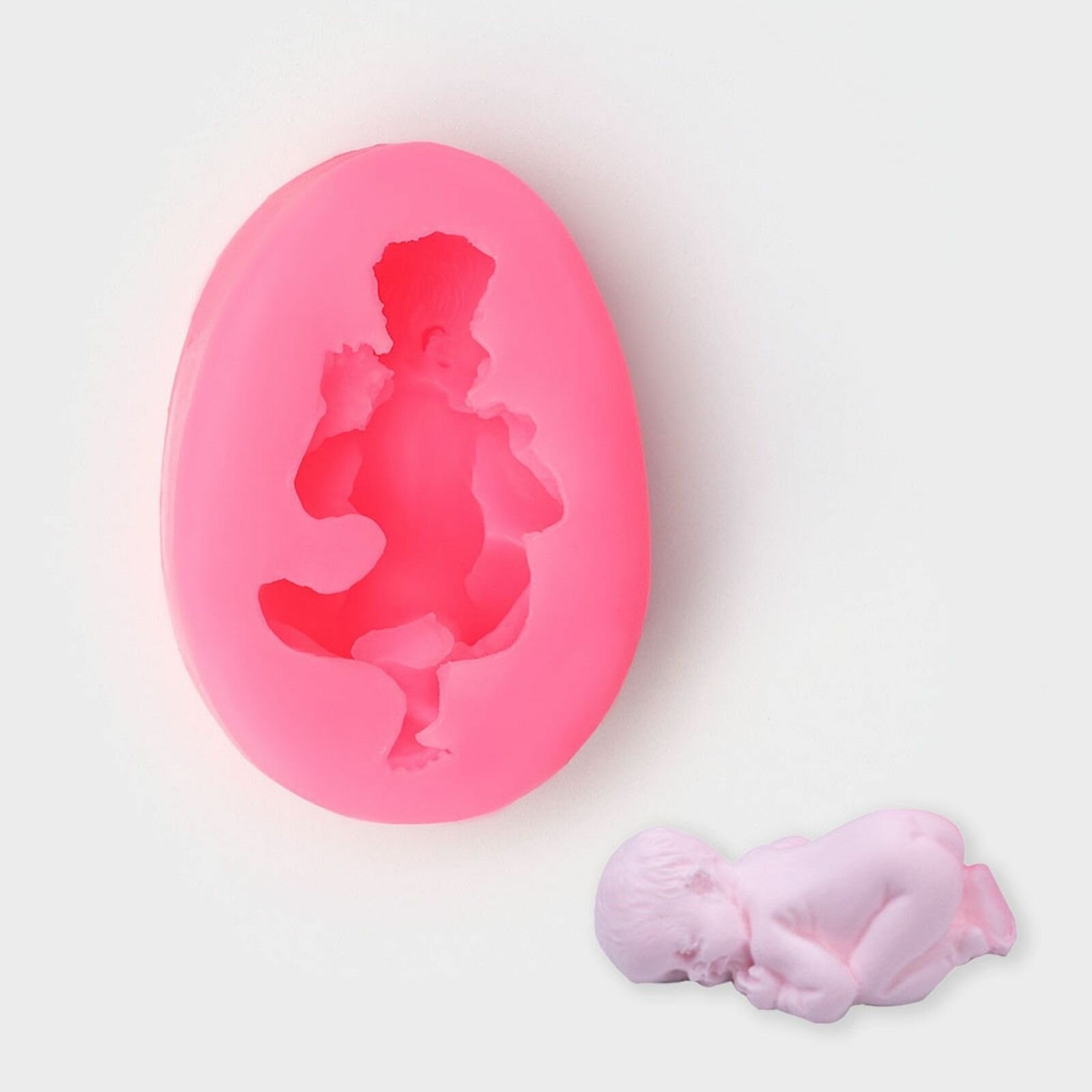 Молд Малыш , силикон, 7 5 2.7 см, розовый