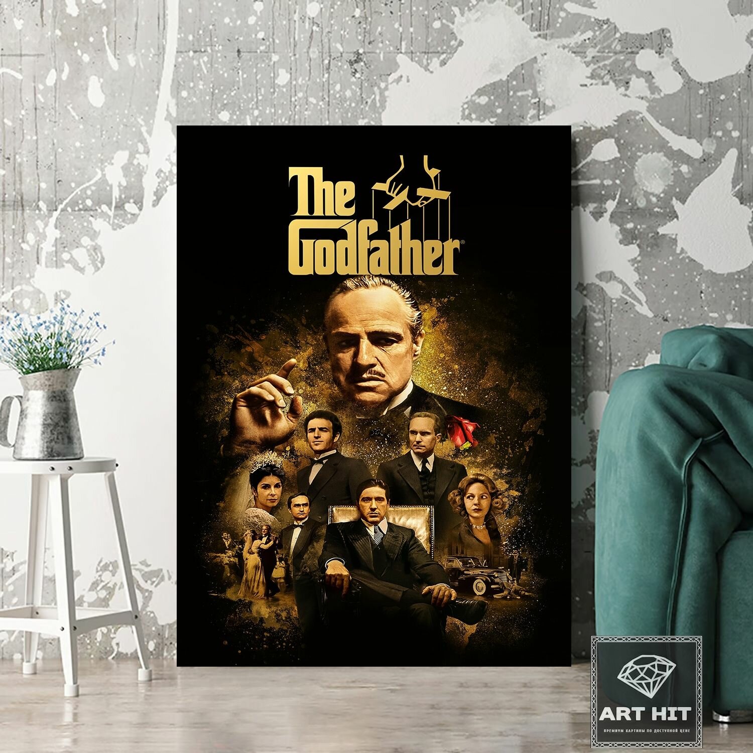 Картина Крестный отец, мафия, 50х70