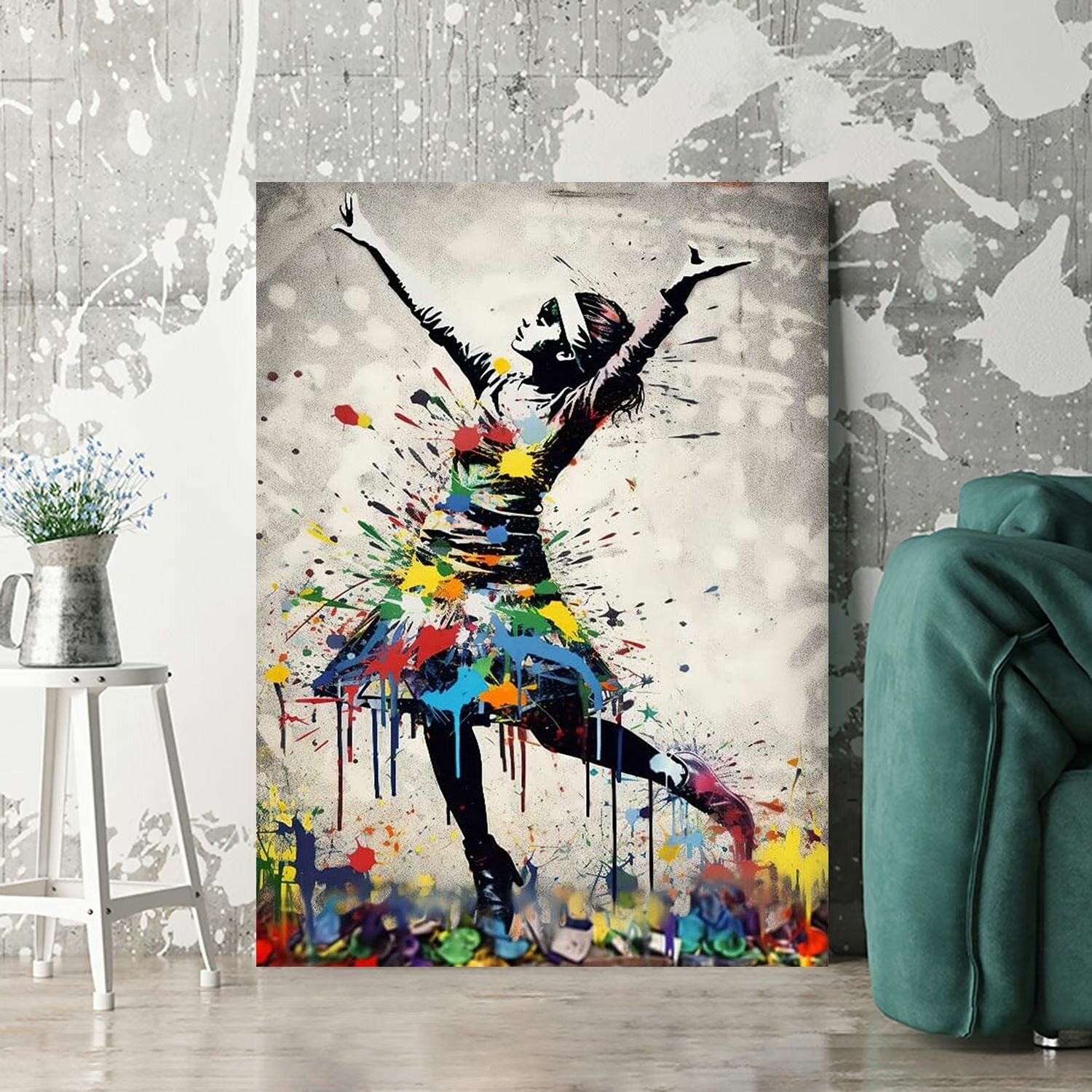 Картина на стену граффити, уличное искусство, 40х60 см.