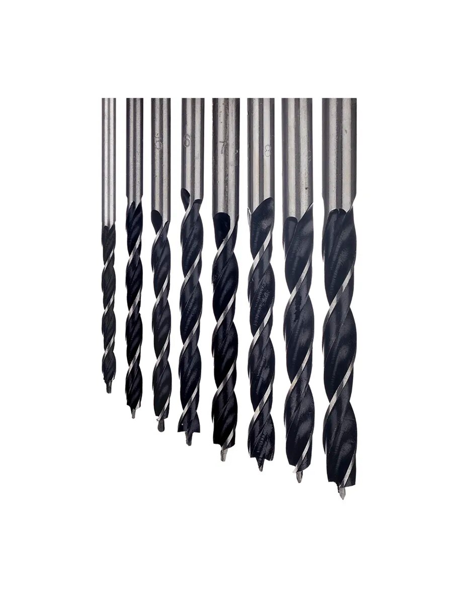 Набор сверл по дереву 3-10 мм 8 шт