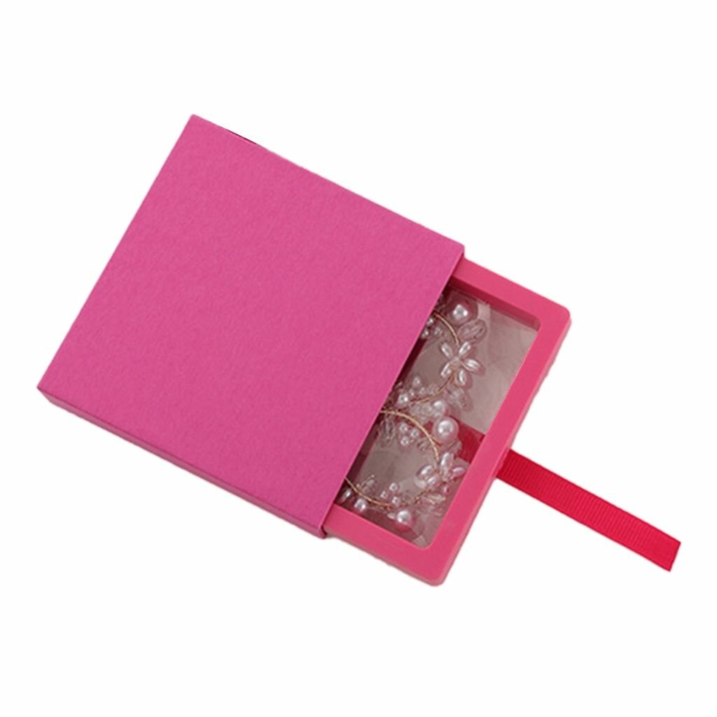 Коробка для хранения ювелирных изделий из полиэтиленовой пленки с защитой от окисления-розово-красная